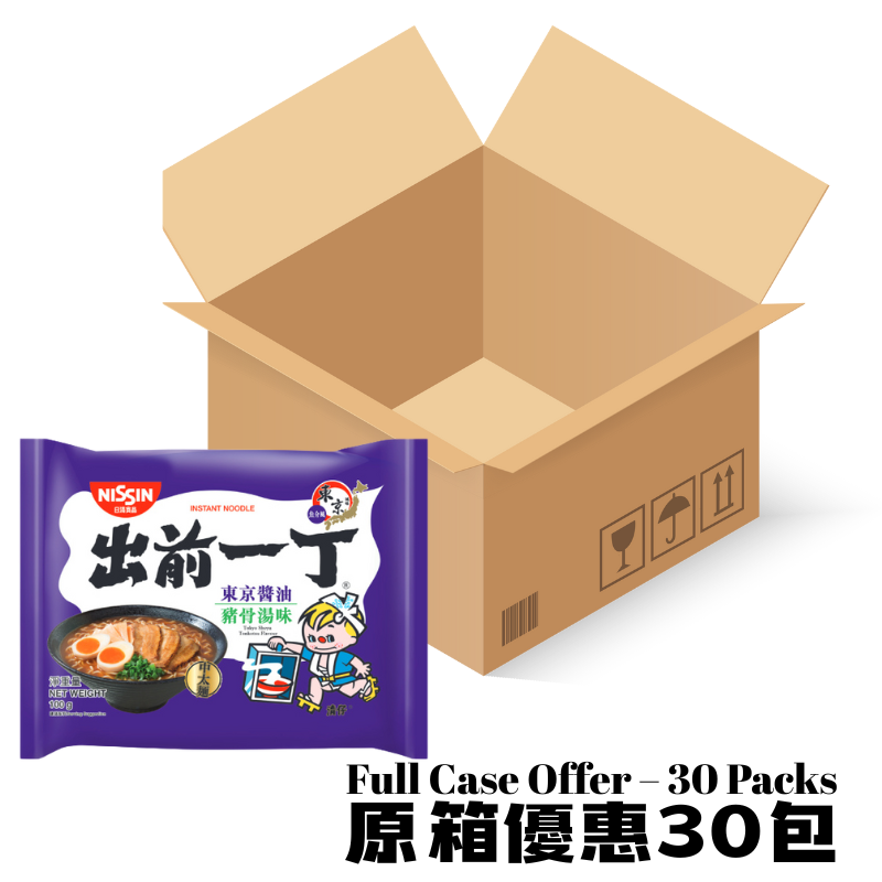 NISSIN- Demae Iccho Instant Noodles [Tokyo Shoyu Tonkotsu Flavour] 30p ...